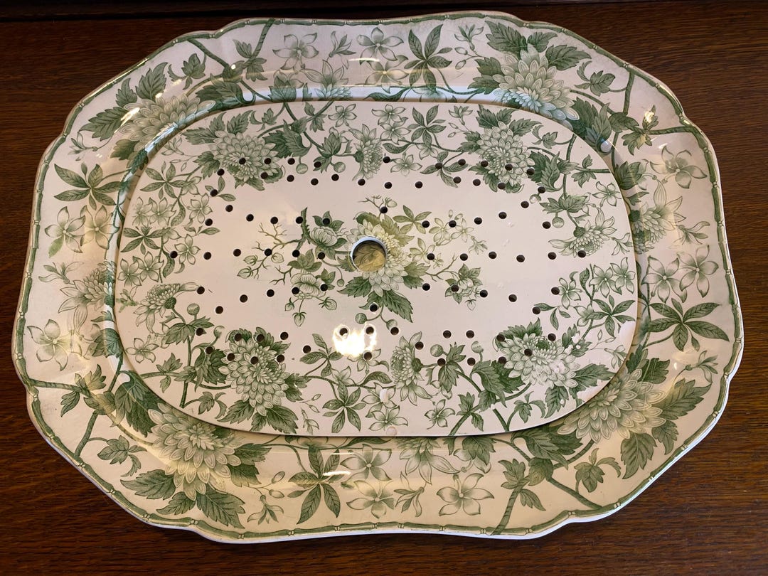 Antique Copeland & Garrett Late Spode Meat Platter and Strainer C.1833 ...