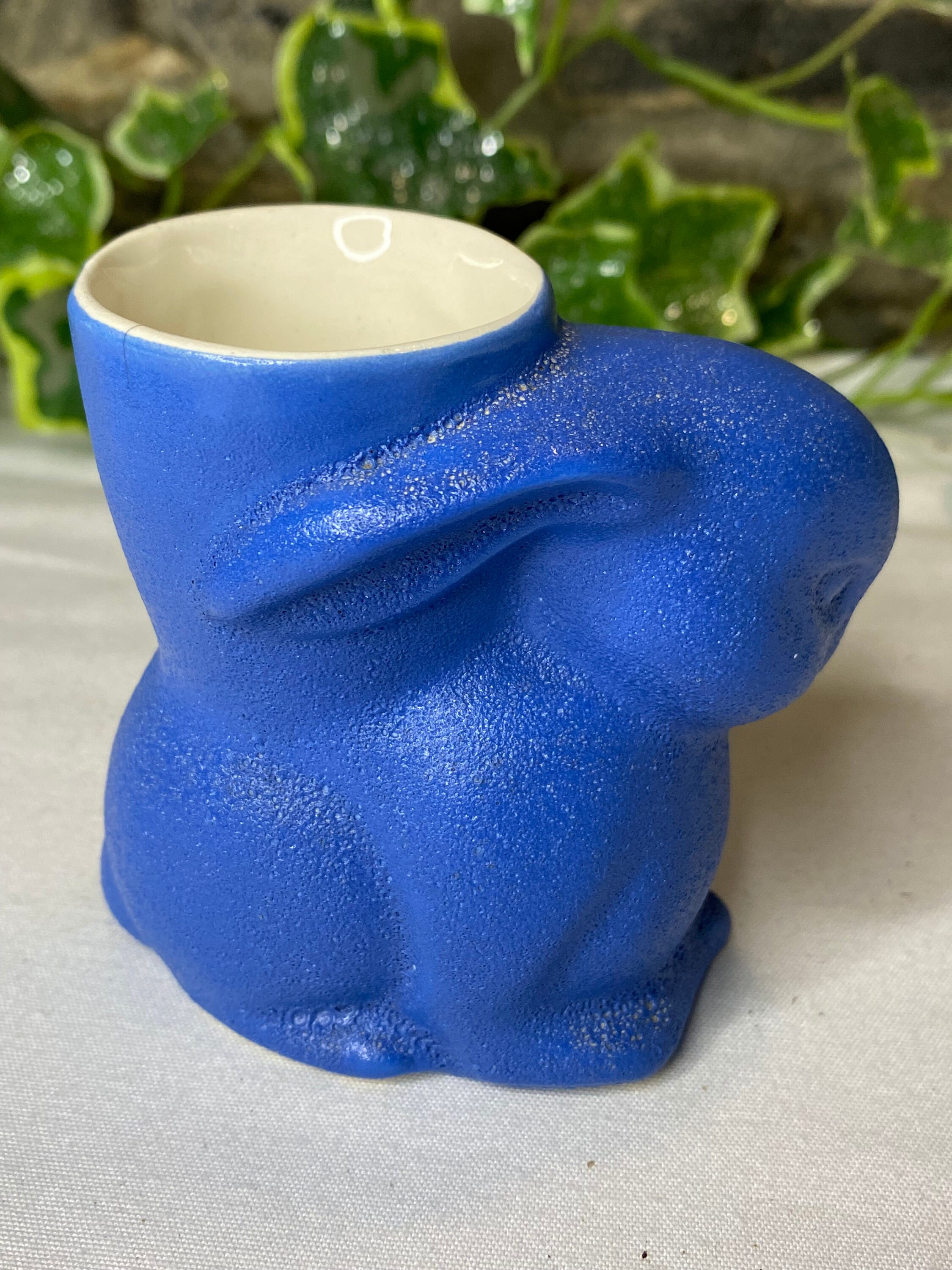 Vintage Devon Ware Blue Rabbit Egg Cup - St Olaves - Etsy