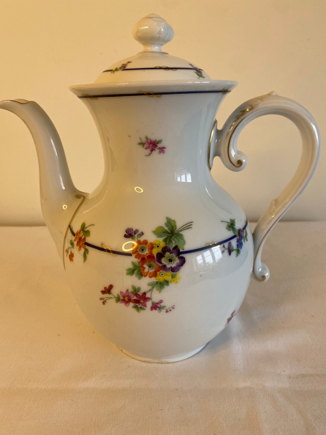 Vintage Rosenthal Porcelain Floral Teapot - Etsy