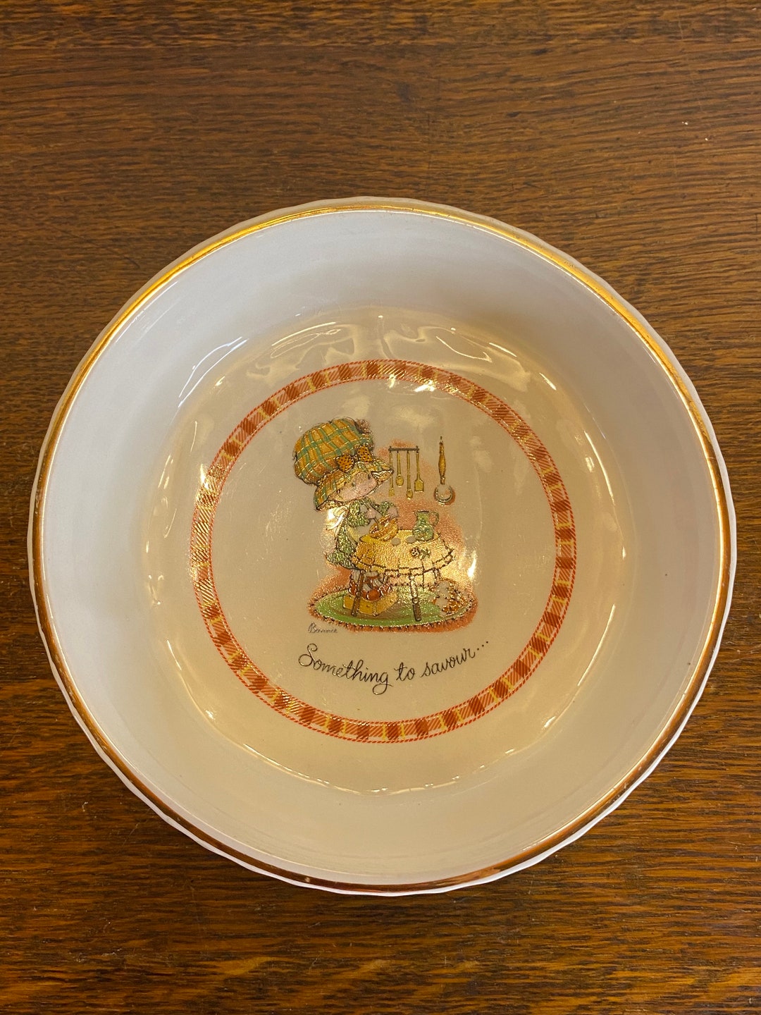 Vintage Crown Devon Bonnie Bonnets Shallow Bowl Flan Pie Dish C.1970’s ...