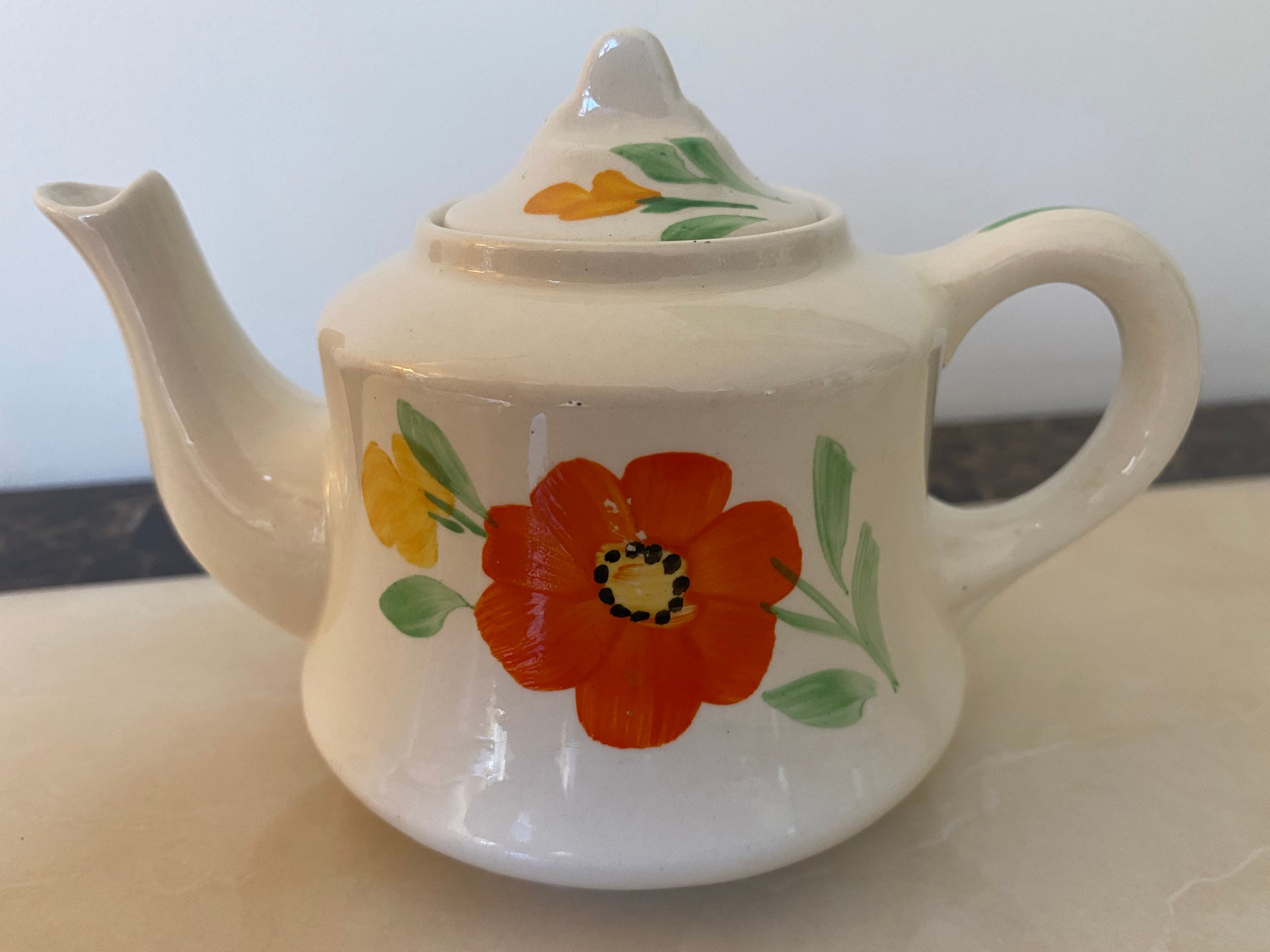 Vintage Hancocks Ivory Ware Hand Painted Childs Tea Set for One - Etsy UK