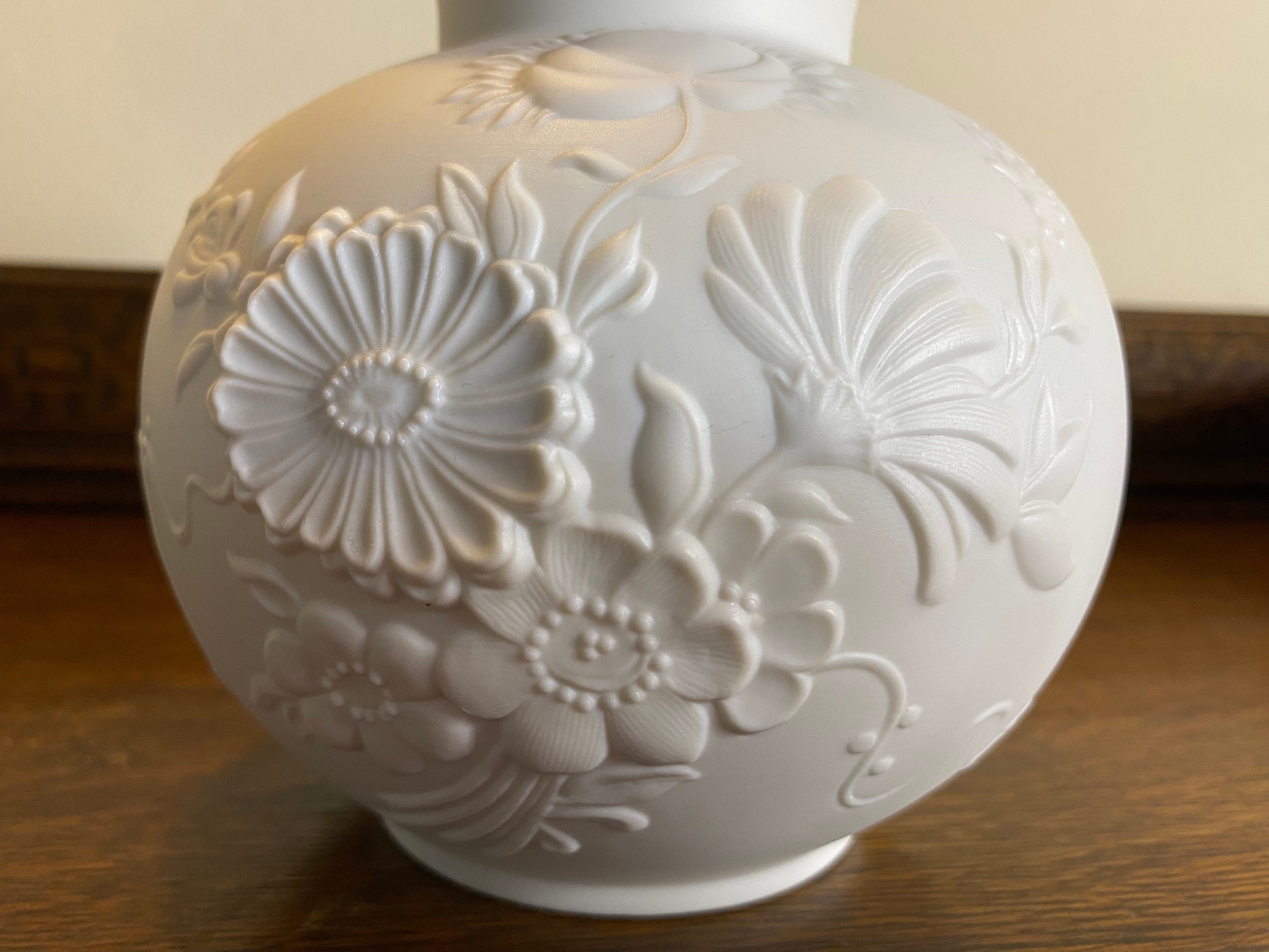 Vintage Alboth & Kaiser Germany Bisque Floral Vase C.1970 - Etsy