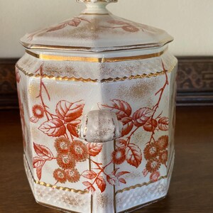 Victorian Octagon Biscuit Barrel Cookie Jar Storage - Etsy