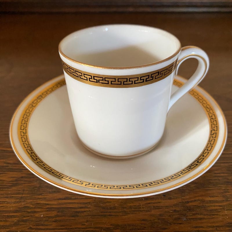 Greek Key Cups and Saucers - Etsy UK