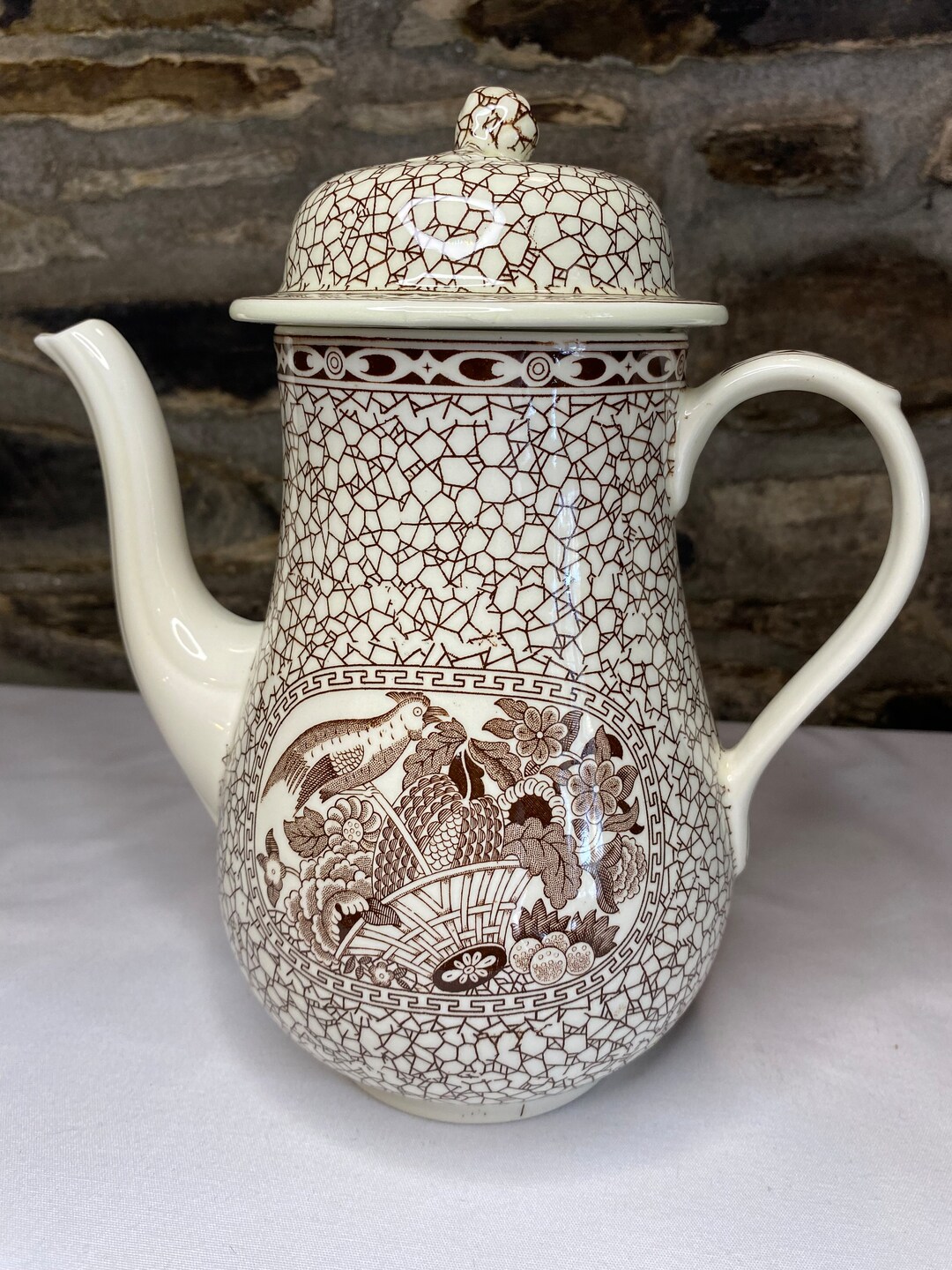 Vintage Adams Chinese Bird Transfer Printed Ironstone Teapot - Etsy