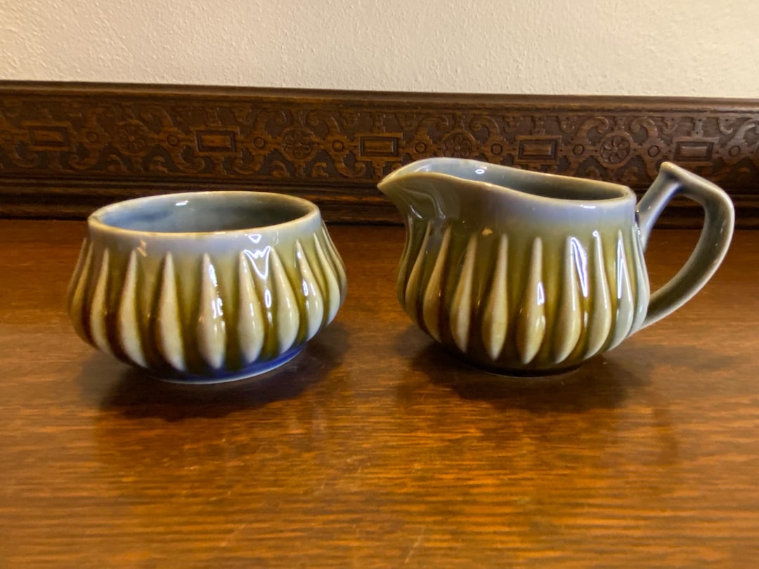 Vintage Wade Ireland Irish Porcelain Raindrop Creamer & Sugar Bowl C ...