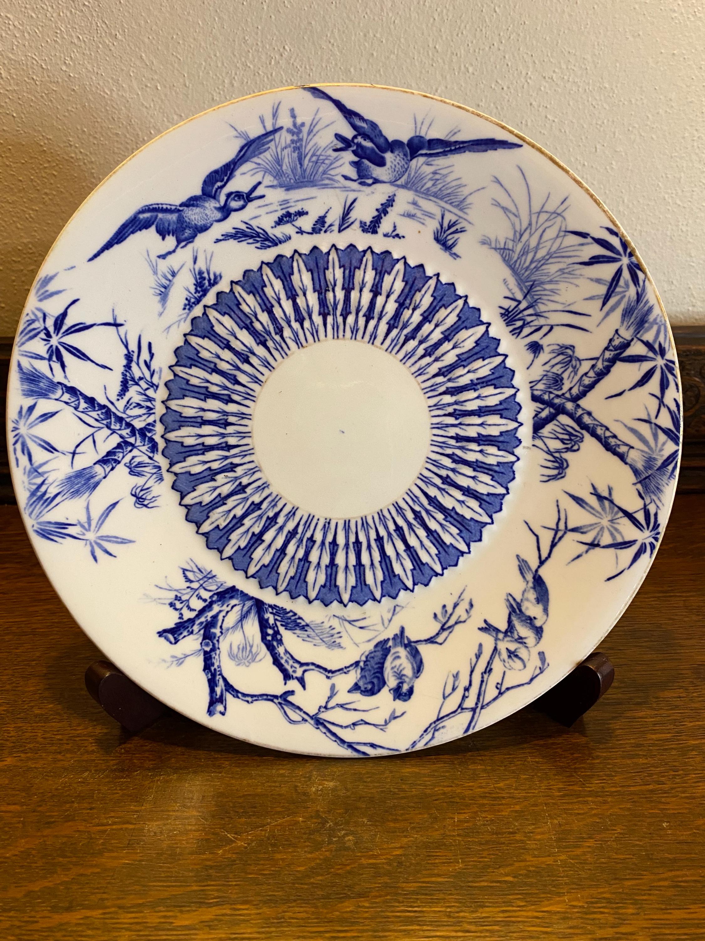 Antique E J D Bodley Blue & White Plate C.1876 - Etsy