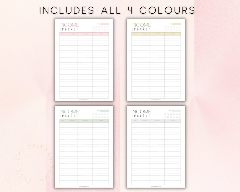 Income & Expense Tracker, Income Tracker Printable, Printable Expense ...