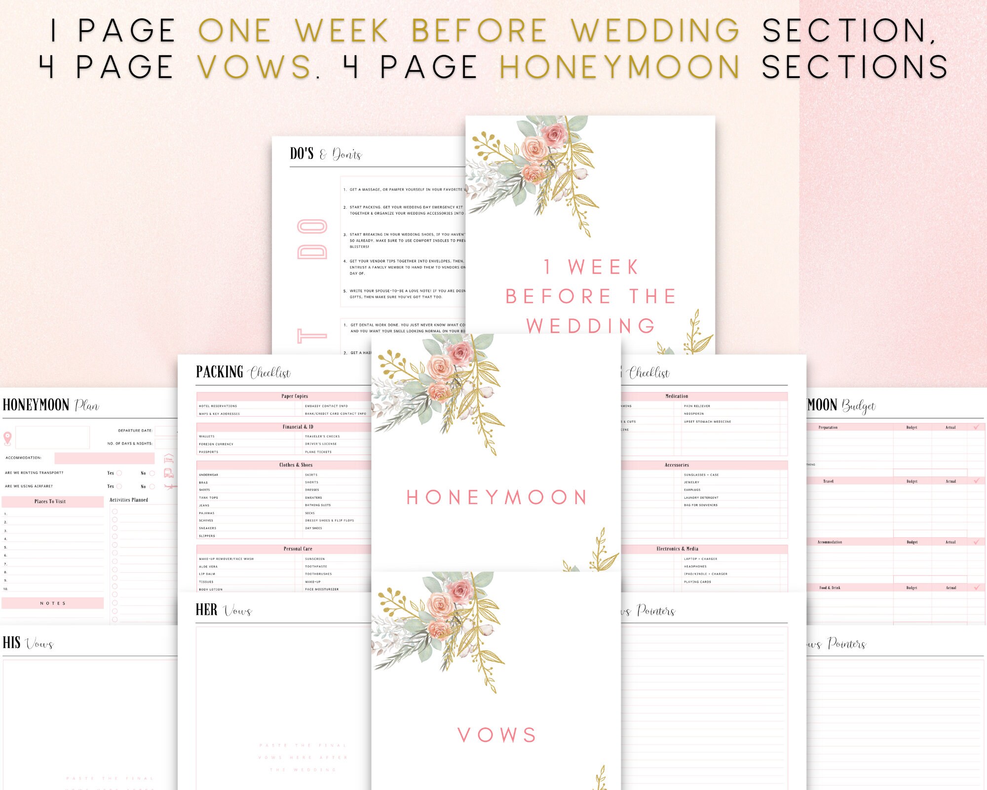 Wedding Planner Printable Wedding Planning Book Printable - Etsy