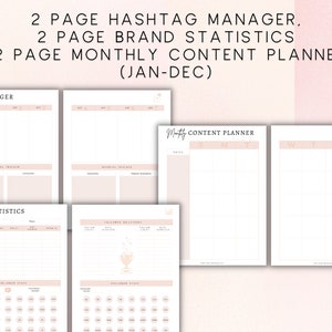 Printable Social Media Content Planner, Social Media Planner Printable ...