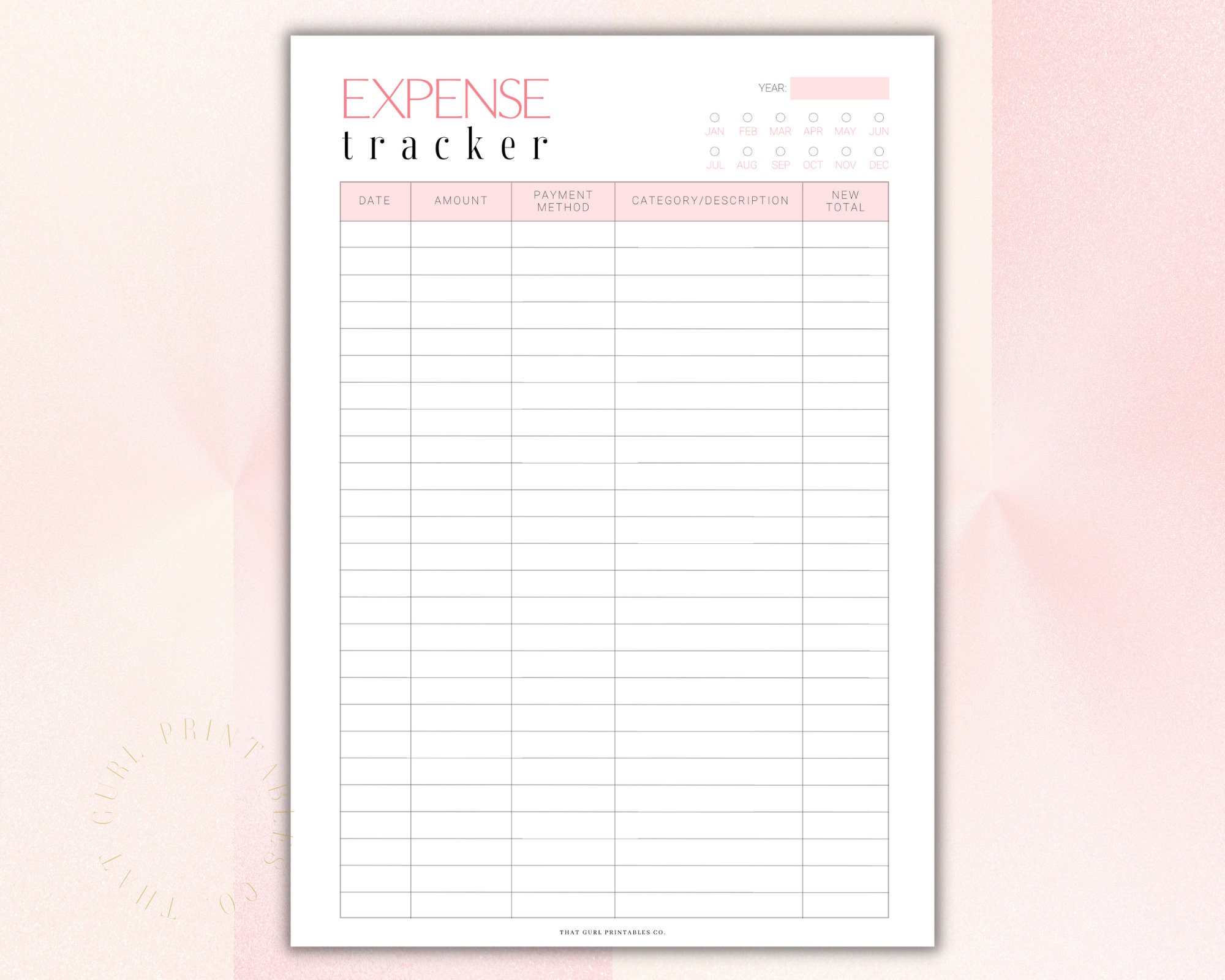 Income & Expense Tracker, Income Tracker Printable, Printable Expense ...