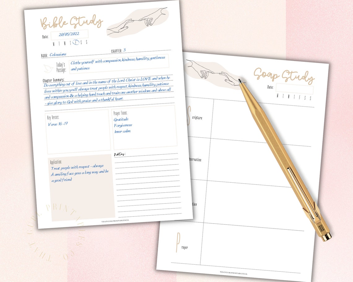 Bible Study Printable Printable Bible Study Notes Printable - Etsy