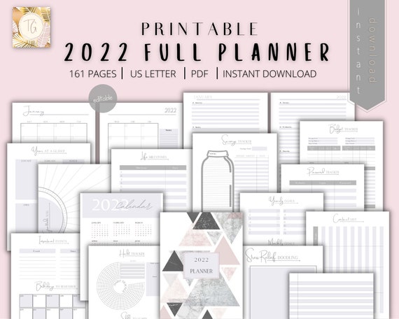 2022 Planner Printable Ultimate Planner 2022 Weekly Planner | Etsy