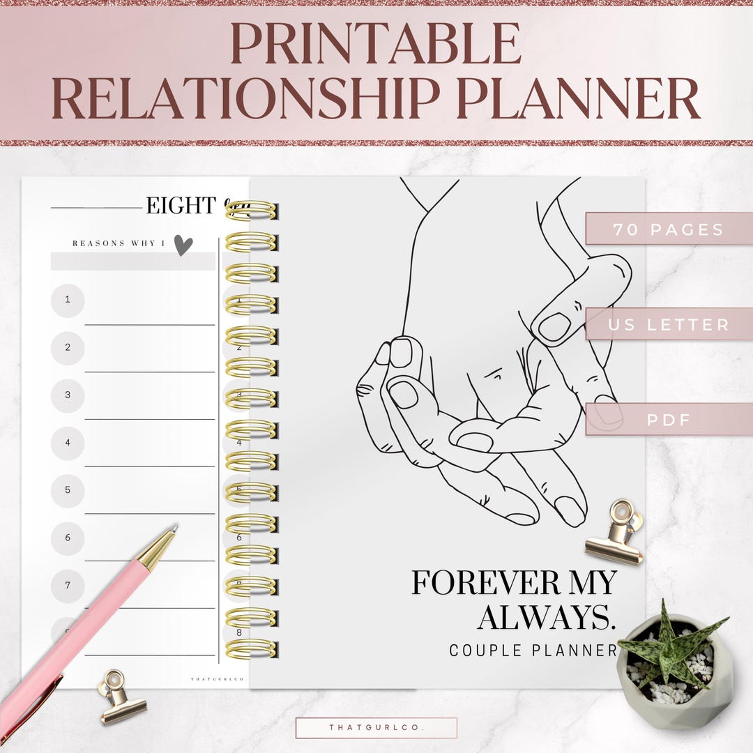 Relationship Planner, Couple Planner, Couple Journal, Relationship ...