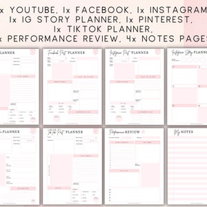 Printable Social Media Content Planner, Social Media Planner Printable ...