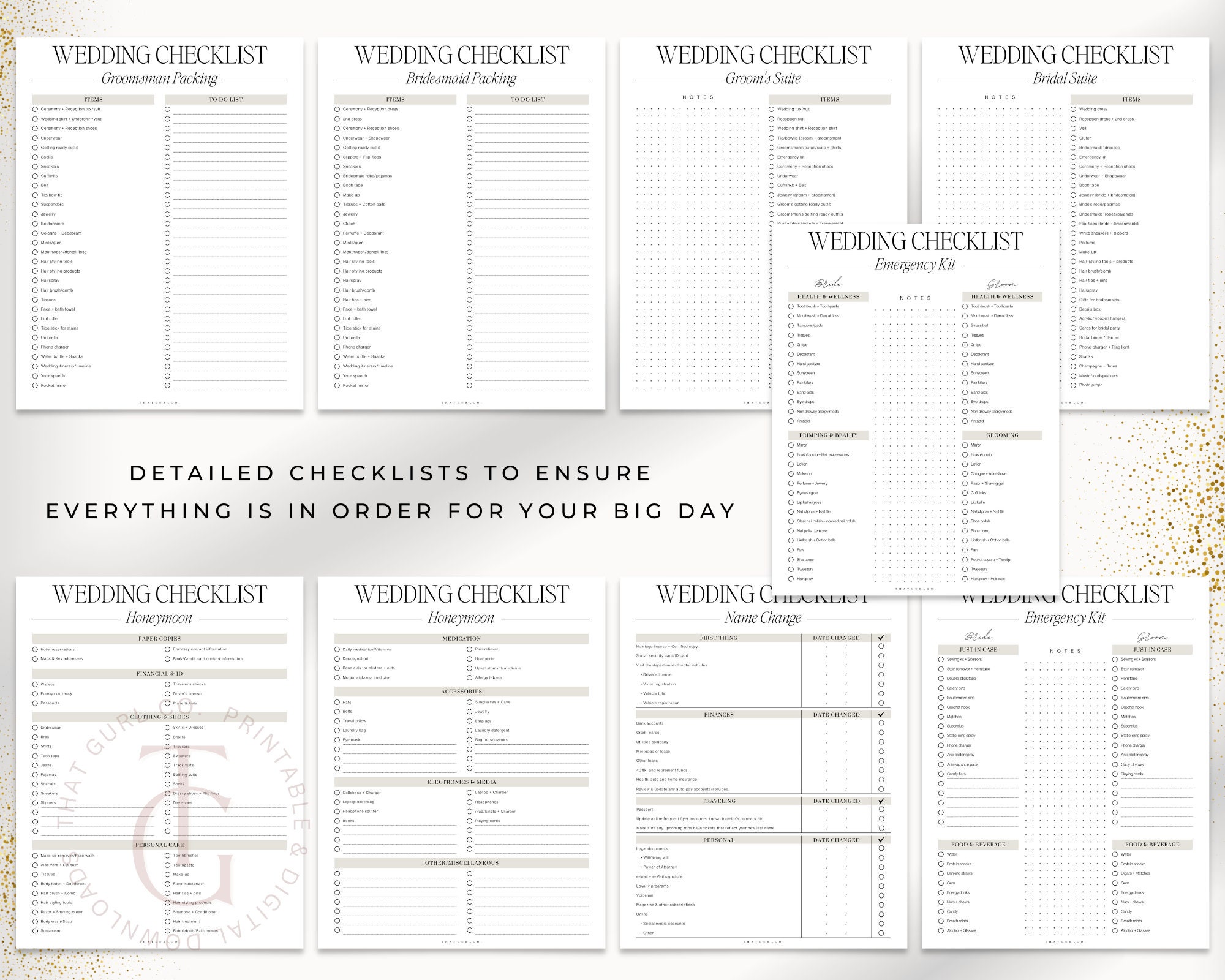 Wedding Checklist Printable, Wedding Planning Checklist, Wedding ...