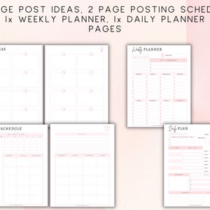 Printable Social Media Content Planner, Social Media Planner Printable ...