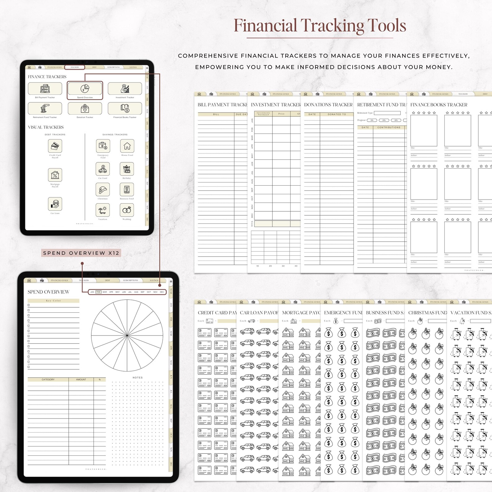 Digital Finance Planner, Digital Budget Planner, Paycheck Budget ...