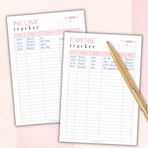 Income & Expense Tracker, Income Tracker Printable, Printable Expense ...