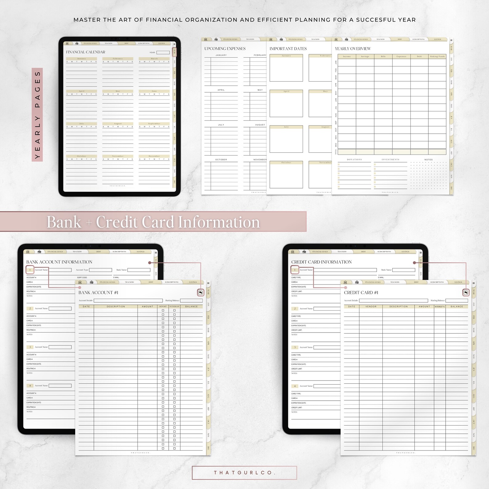 Digital Finance Planner, Digital Budget Planner, Paycheck Budget ...