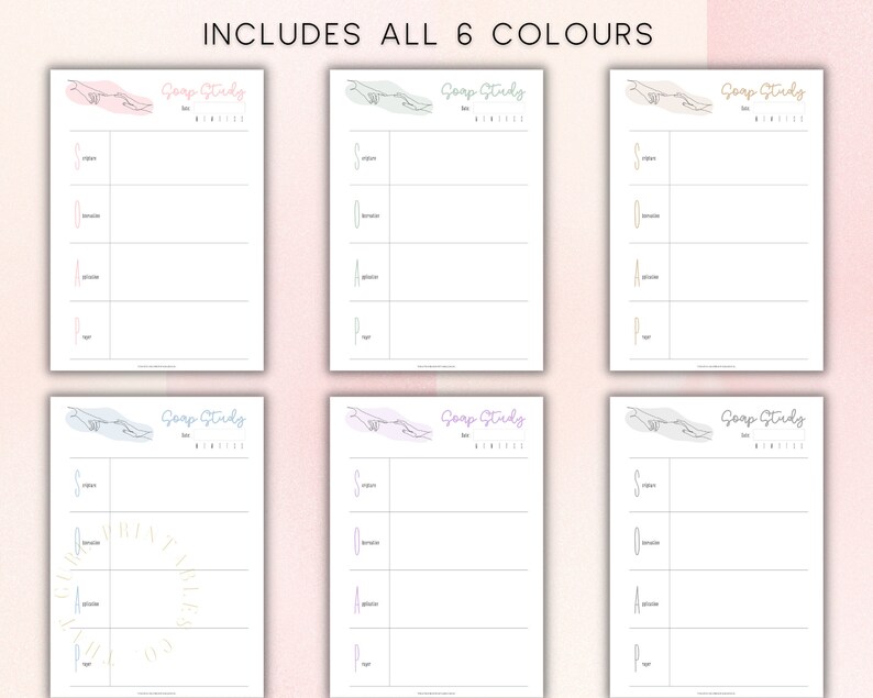 Bible Study Printable Printable Bible Study Notes Printable - Etsy