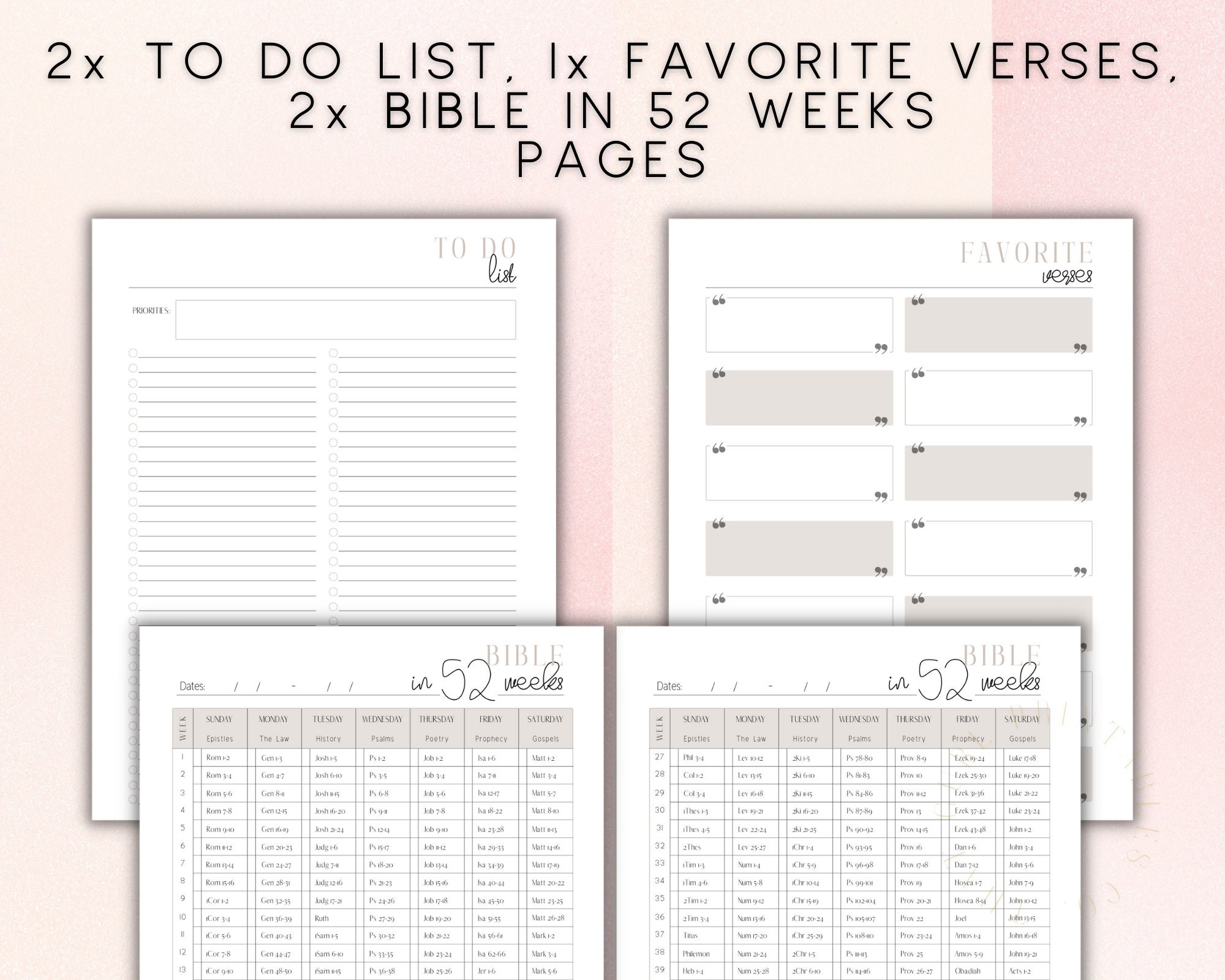 Faith Planner Printable Bible Study Notebook Printable - Etsy