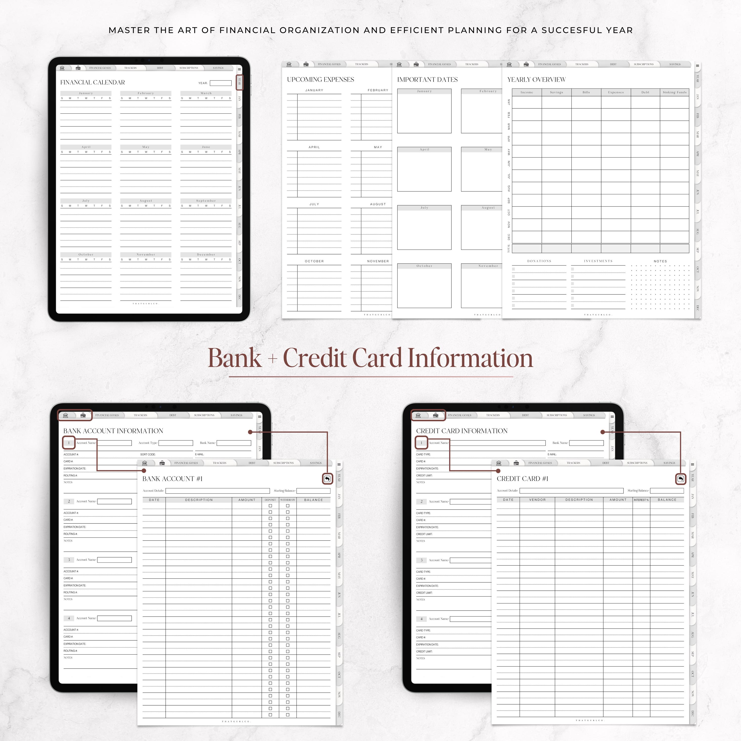 Digital Finance Planner, Digital Budget Planner, Paycheck Budget ...