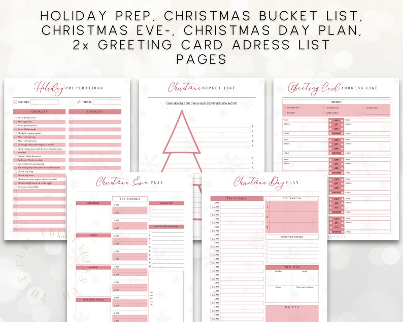 Christmas Planner Printable Holiday Planner Christmas Gift - Etsy