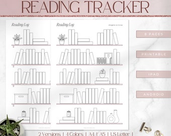 Reading Tracker PDF Download/printable Reading Log/ Book Tracker ...