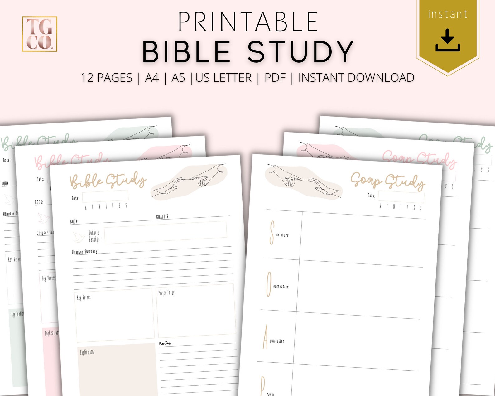 Bible Study Printable Printable Bible Study Notes Printable - Etsy