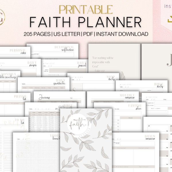 Faith Planner Insert - Etsy
