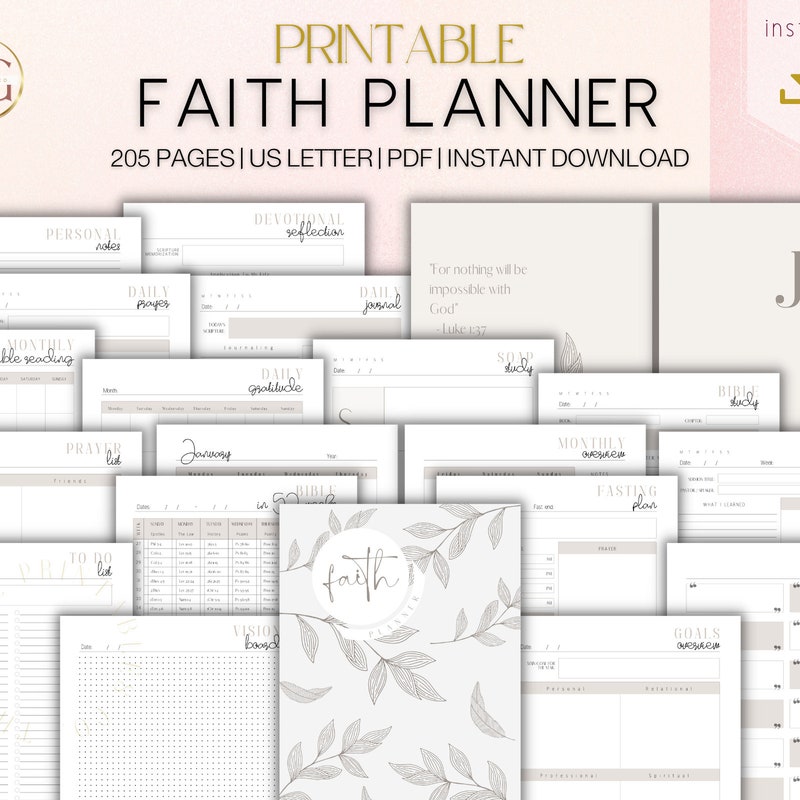 Faith Planner Insert - Etsy