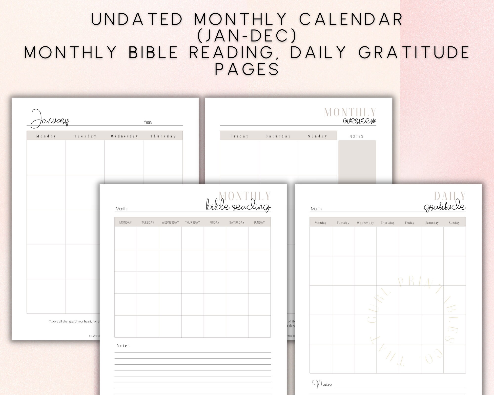 Faith Planner Printable Bible Study Notebook Printable - Etsy