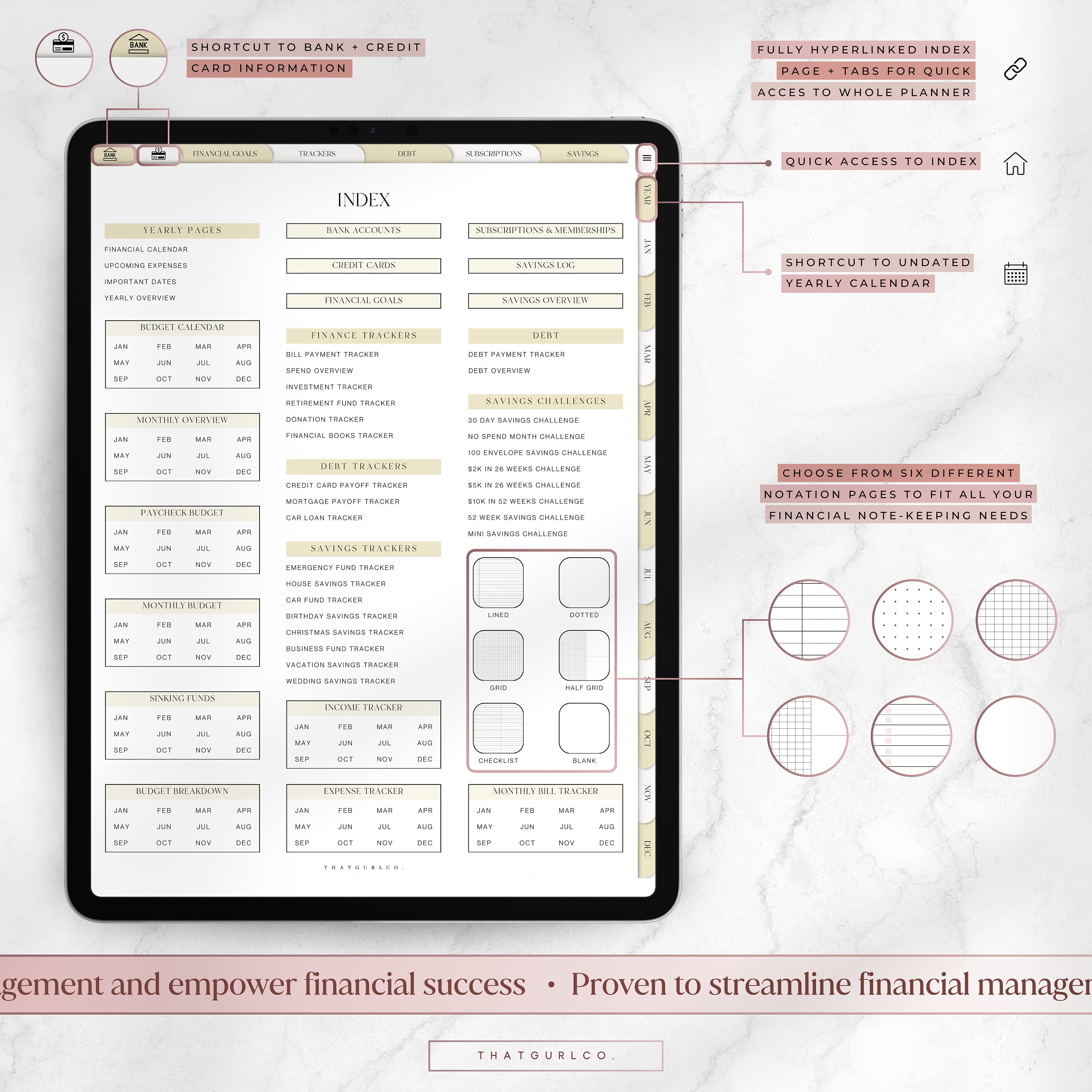 Digital Finance Planner, Digital Budget Planner, Paycheck Budget ...