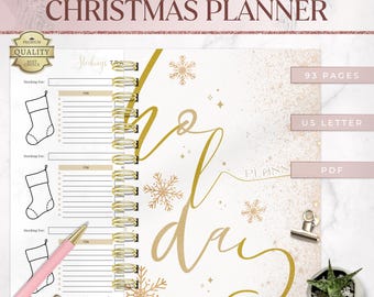 Christmas Planner Printable, Holiday Planner, Christmas Gift List, Xmas ...