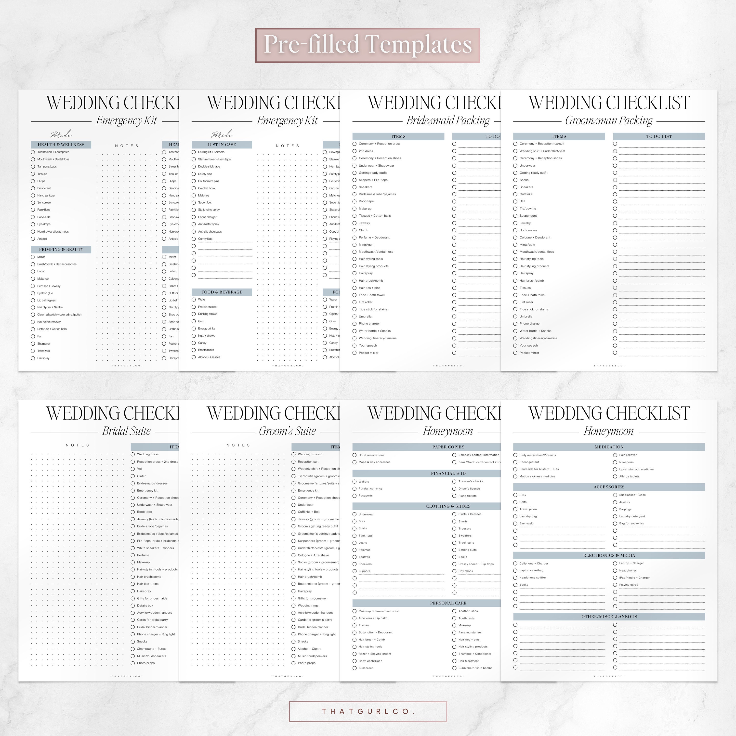Wedding Checklist Printable, Wedding Planning Checklist, Wedding ...