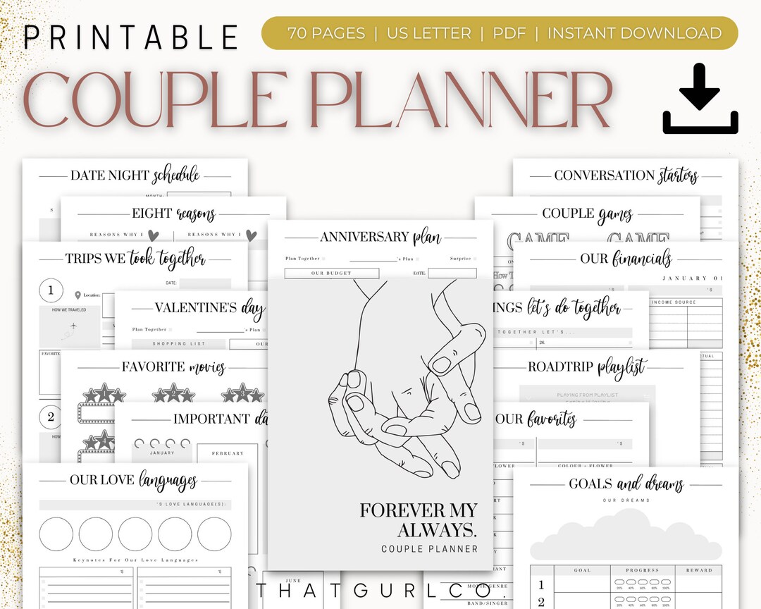 Couple Planner, Couple Journal, Relationship Planner, Relationship ...