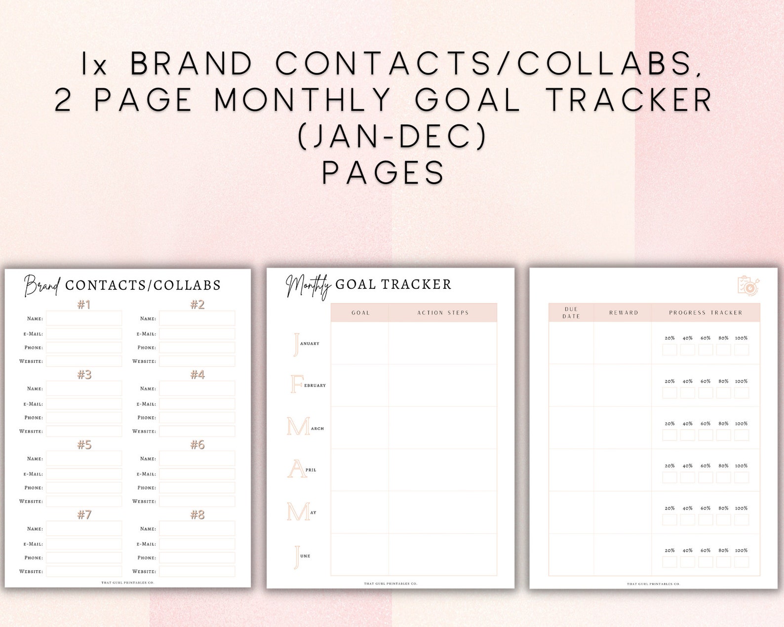 Printable Social Media Content Planner, Social Media Planner Printable ...