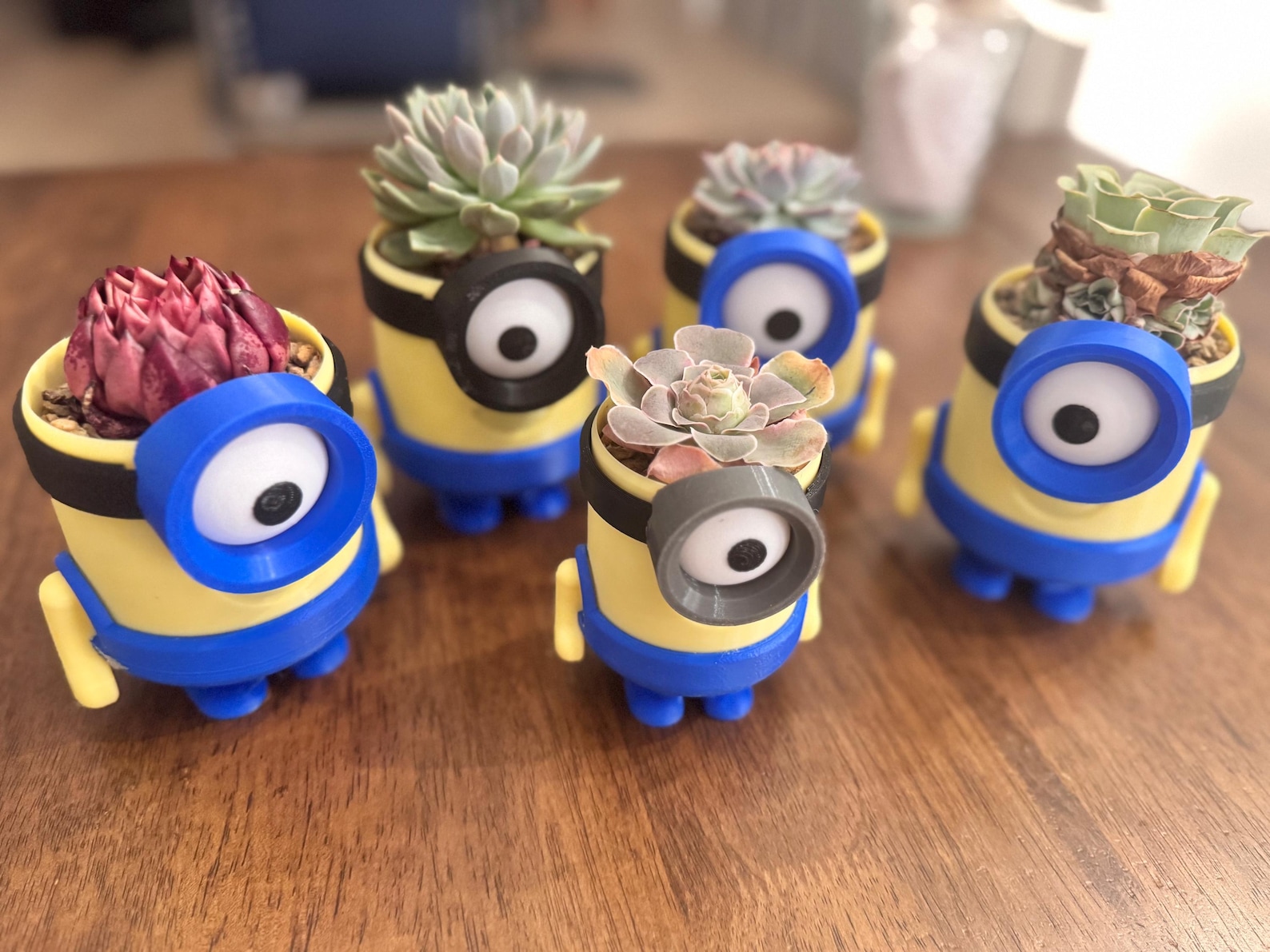 3D Printed Minion Succulent Planter – Whimsical Home & Office Decor - Etsy