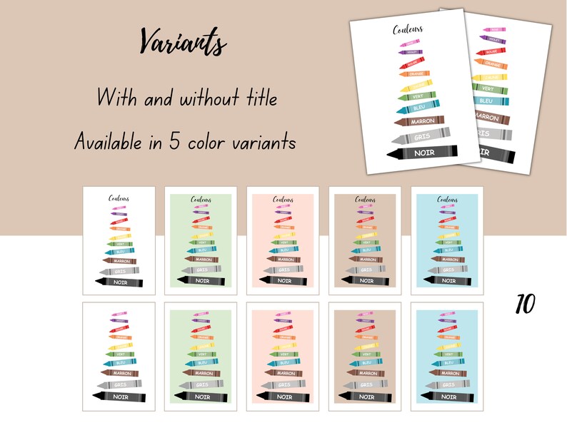 Colors Posters FRENCH | Colors Montessori Vocabulary Posters ...
