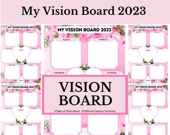 Printable Vision Board 2023 - Etsy