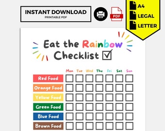 Rainbow Checklist - Etsy