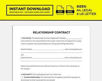 Relationship Contract Form