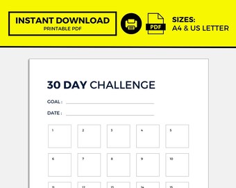 30-day Challenge Chart - Etsy