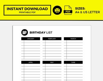 Printable Birthday Gift Wish List Template, Kid's Birthday Wish List ...