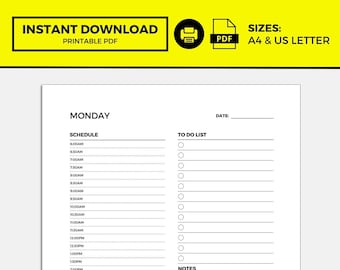 Daily Checklist, 7 Day Planner Checklist - Etsy