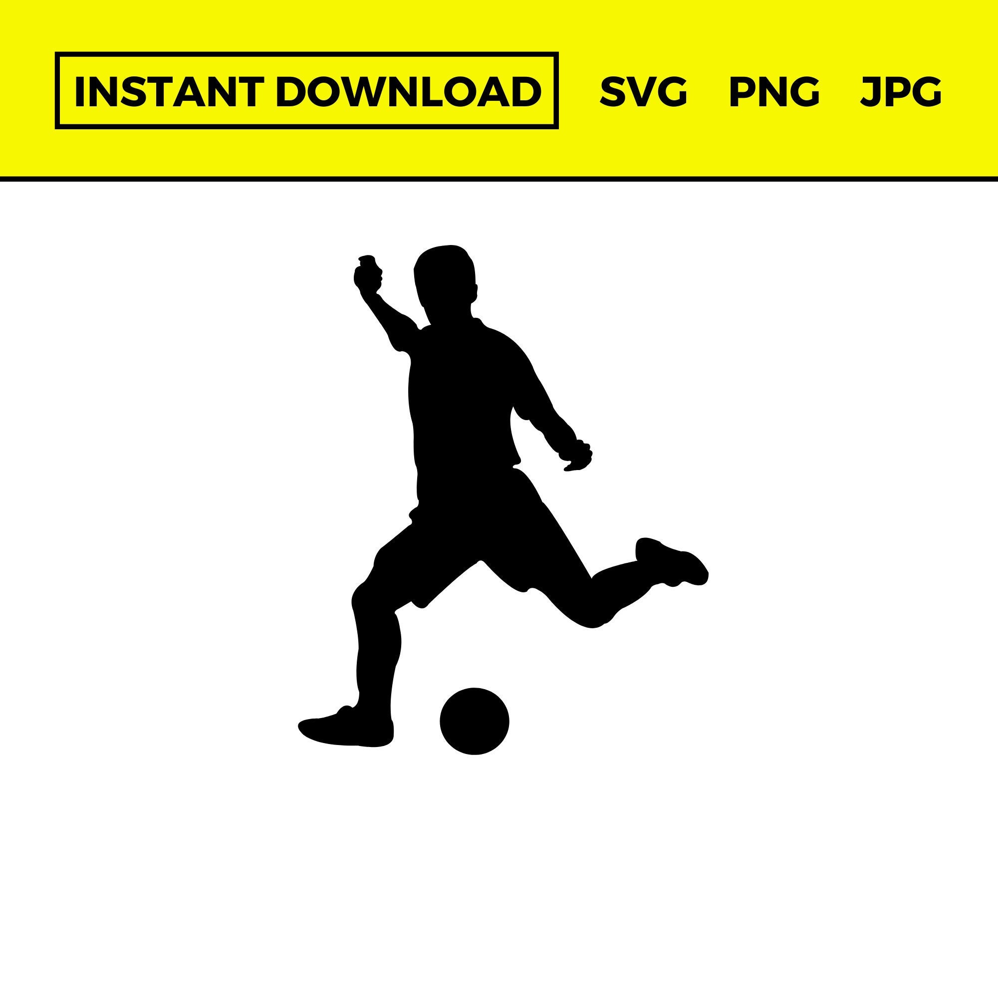 Soccer Player SVG, Soccer Player PNG, Soccer Player Silhouette, Soccer ...