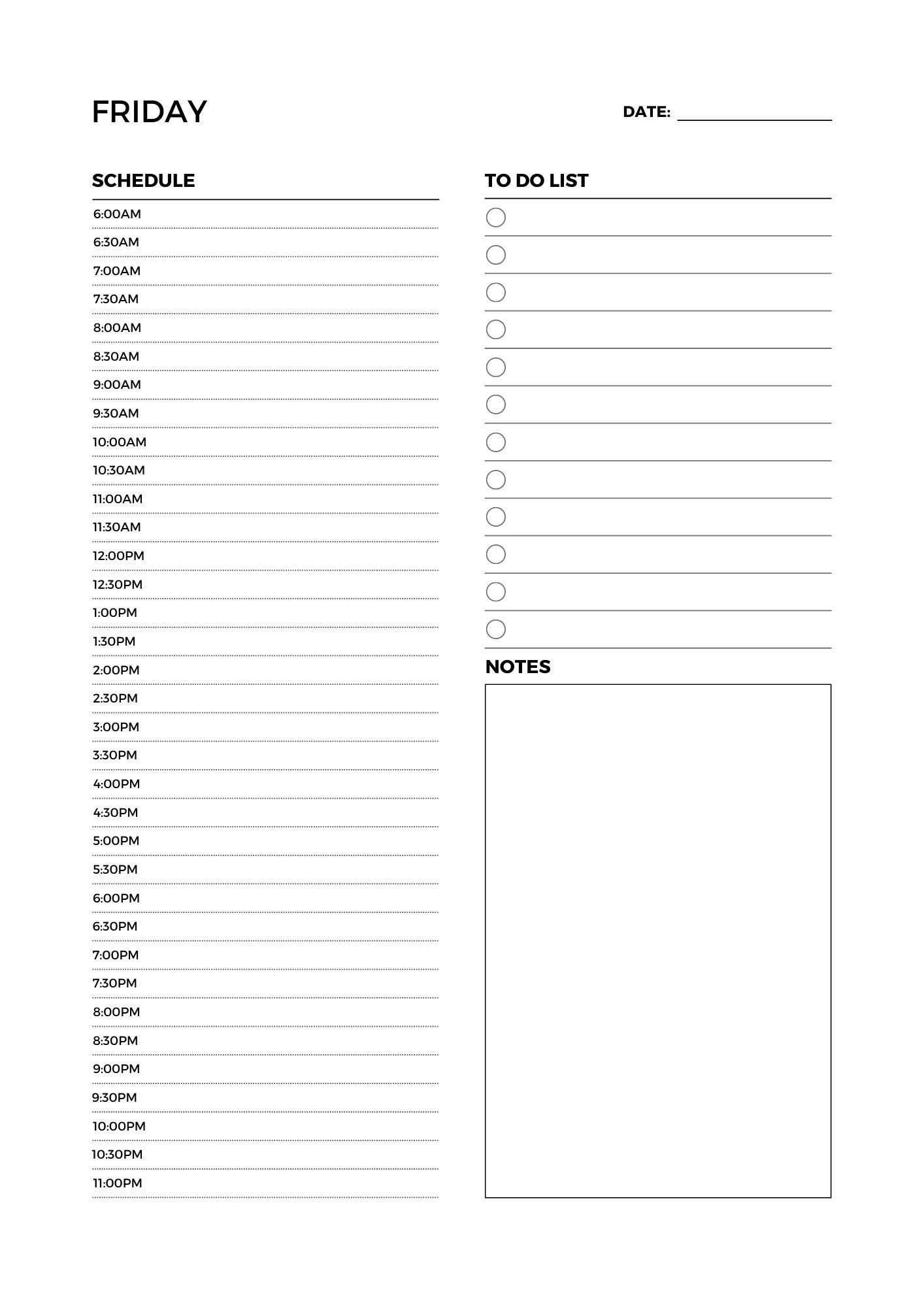 Weekly Schedule, Weekly Schedule Printable, Weekly Schedule Template ...
