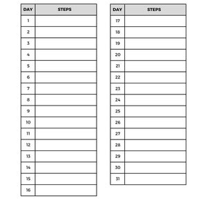 Step Tracker Printable - Etsy