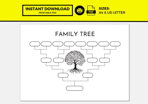 Family Tree Template For Kids Simple